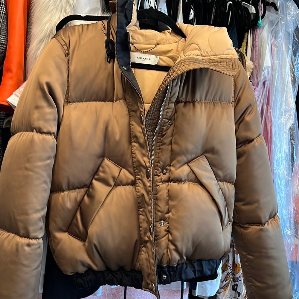 Coach Puffer Jacket With Hood - Gem